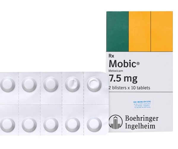 Thuốc giảm đau, kháng viêm Mobic 7.5mg (2 vỉ x 10 viên/hộp)