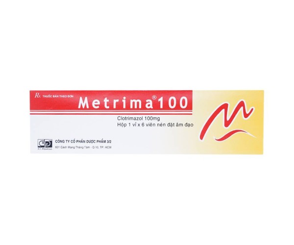 Metrima 100mg (6 viên/hộp) | Viên đặt âm đạo trị nấm