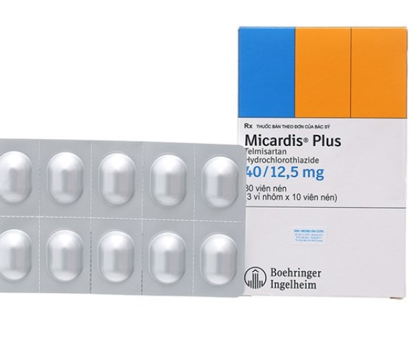 Thuốc trị cao huyết áp Micardis Plus 40mg/12.5mg (3 vỉ x 10 viên/hộp)