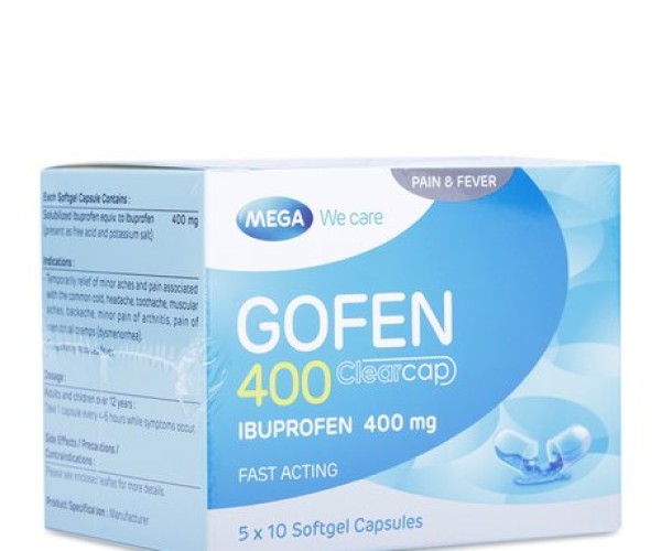 Gofen 400mg (5 vỉ x 10 viên/hộp) | Thuốc giảm đau, kháng viêm