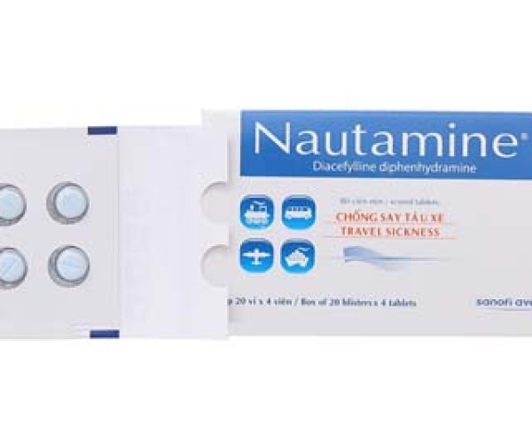 Thuốc phòng ngừa và điều trị say tàu xe Nautamine (20 vỉ x 4 viên/hộp)