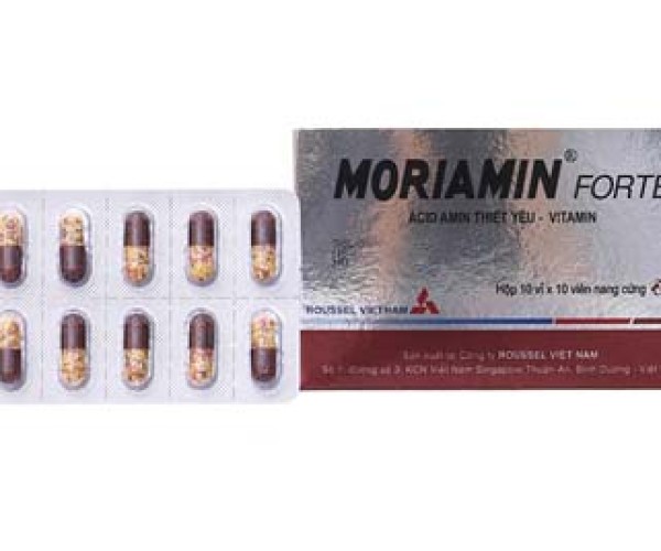 Thuốc bổ sung acid amin và vitamin Moriamin Forte (10 vỉ x 10 viên/hộp)