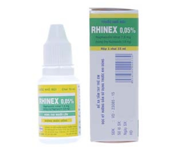 Thuốc nhỏ mũi giảm sung huyết Rhinex 0.05% (15ml)