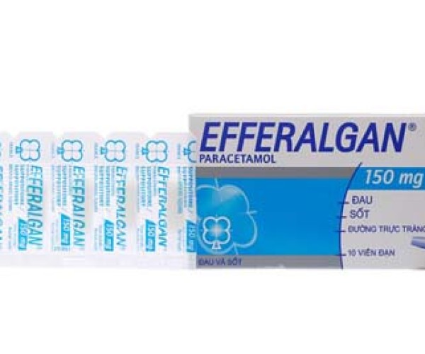 Efferalgan 150mg dạng viên đặt (2 vỉ x 5 viên/hộp) | Thuốc giảm đau, hạ sốt