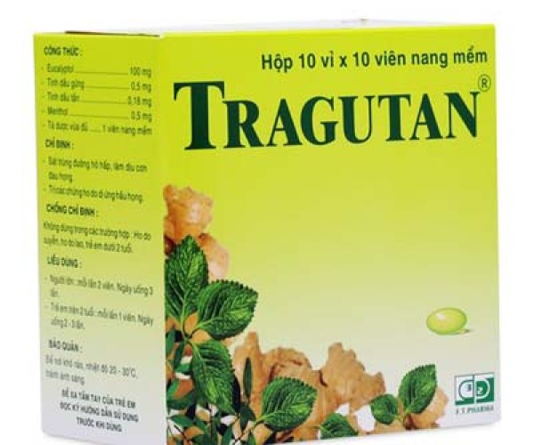 Tragutan (10 vỉ x 10 viên/hộp) | Thuốc sát trùng đường hô hấp làm dịu ...