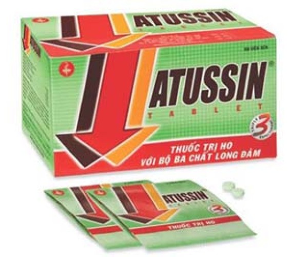 Atussin Tablets (25 vỉ x 4 viên/hộp) | Thuốc trị ho với ba tác động