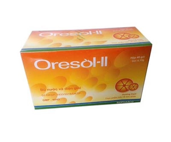 Bột bù nước và chất điện giải Oresol-II hương cam (40 gói/hộp)