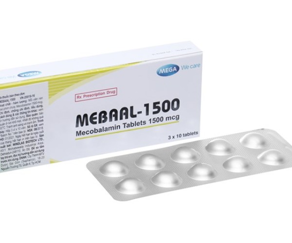 Thuốc trị bệnh thần kinh do tiểu đường, rượu Mebaal 1500mg (3 vỉ x 10 ...