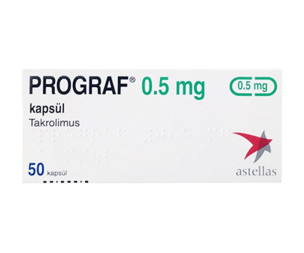 Thuốc ức chế miễn dịch Prograf 0.5mg (5 vỉ X 10 viên/hộp)
