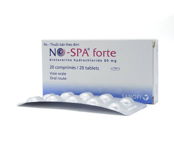 Thuốc chống co thắt cơ trơn No-Spa Forte 80mg (2 vỉ x 10 viên/hộp)
