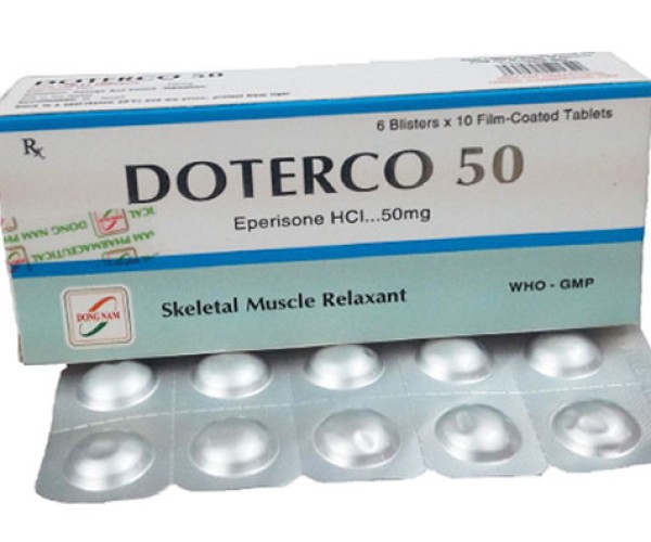 Thuốc giãn cơ Doterco 50 (6 vỉ x 10 viên/hộp)