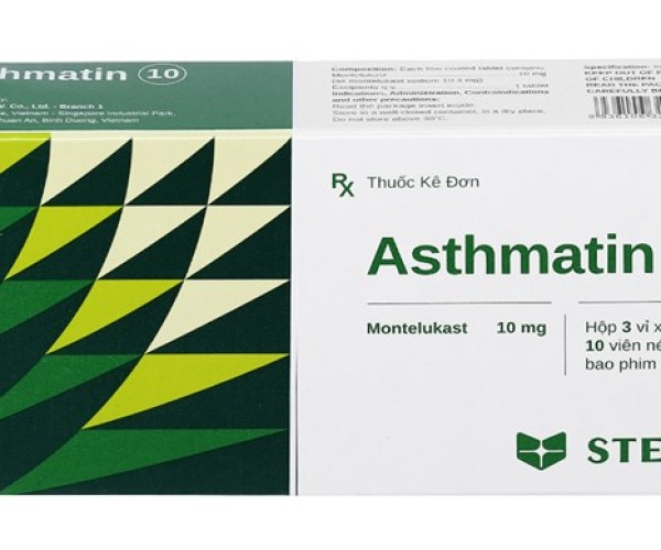 Thuốc trị hen suyễn Asthmatin 10mg (3 vỉ x 10 viên/hộp)