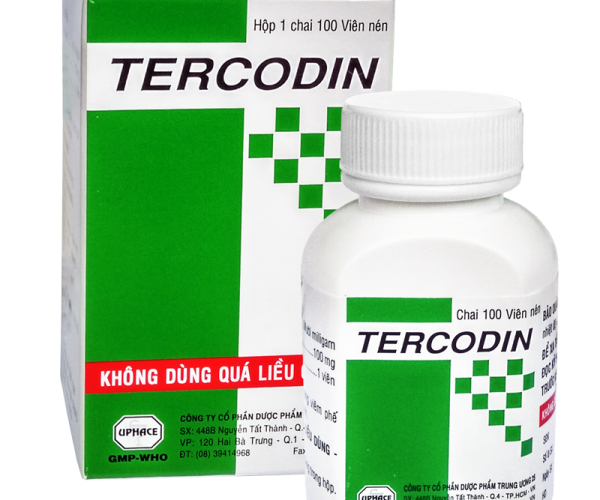 Tercodin (100 viên/chai) | Thuốc trị ho, long đờm
