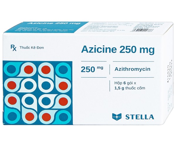 Thuốc kháng sinh Azicine 250mg (6 gói/hộp)