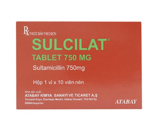 Thuốc kháng sinh Sulcilat 750mg (10 viên/hộp)