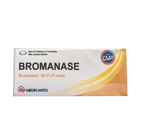 Bromanase 50mg (10 vỉ x 10 viên/hộp) | Thuốc kháng viêm