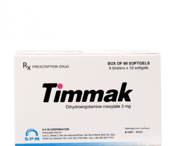 Timmak 3mg (6 vỉ x 10 viên/hộp) | Thuốc điều trị chóng mặt, đau nửa đầu