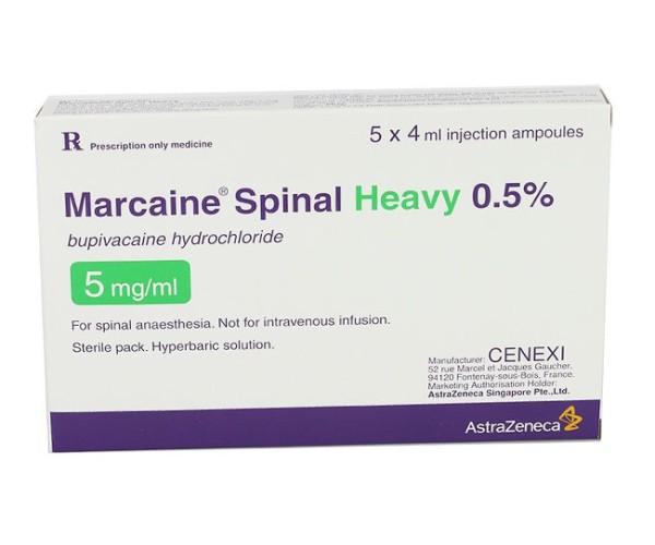 Dung dịch gây tê Marcaine Spinal Heavy 0.5% (5 ống/hộp)
