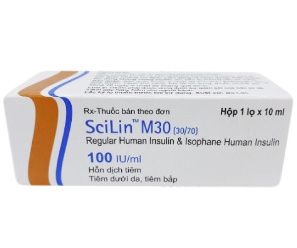 Dung dịch tiêm trị bệnh đái tháo đường Scilin M30 100IU/ml