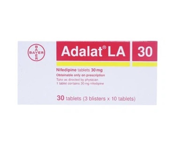 Adalat LA 30mg (3 vỉ x 10 viên/hộp) | Thuốc điều trị tăng huyết áp