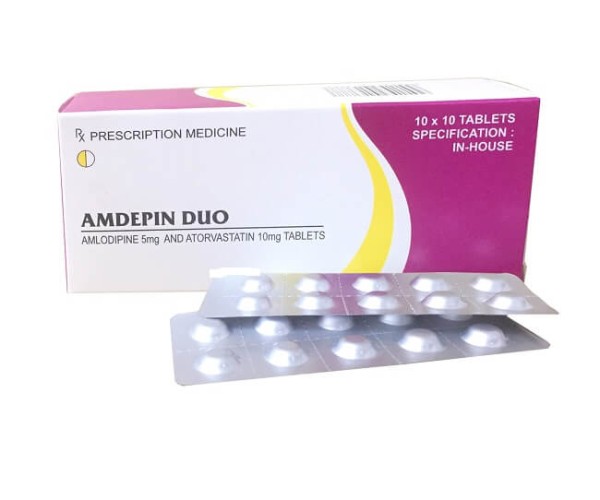 Amdepin Duo (10 vỉ x 10 viên/hộp) | Thuốc điều trị tăng huyết áp và ...