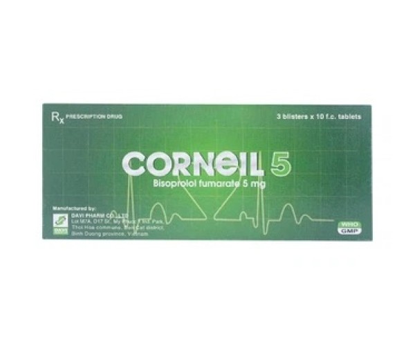 Corneil 5mg (3 vỉ x 10 viên/hộp) | Thuốc điều trị tăng huyết áp, đau ...