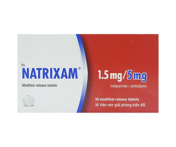 Natrixam 1.5mg/5mg (6 vỉ x 5 viên/hộp) | Thuốc điều trị tăng huyết áp