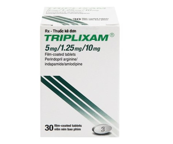 Thuốc trị cao huyết áp Triplixam 5mg/1.25mg/10mg (30 viên/hộp)
