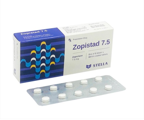 Thuốc điều trị mất ngủ Zopistad 7.5mg (10 viên/hộp)
