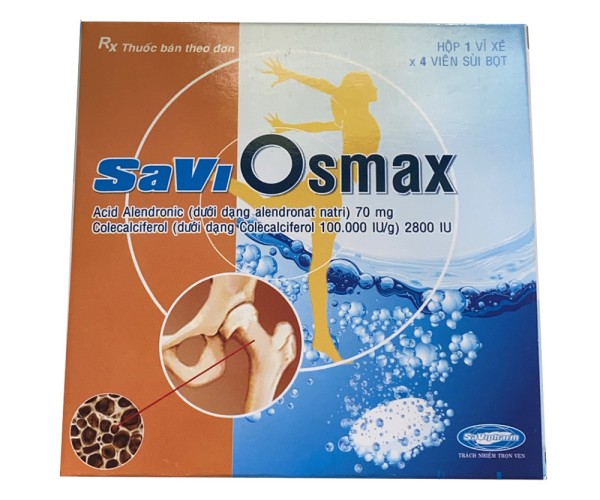 Thuốc trị loãng xương Savi Osmax (4 viên/hộp)