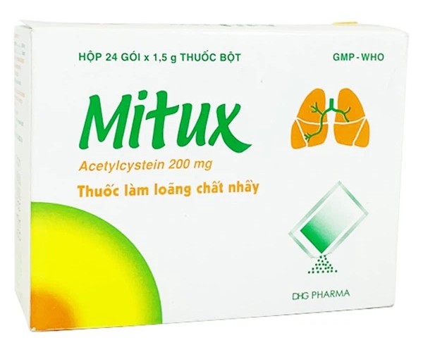 Mitux 200mg (24 gói/hộp) | Thuốc cốm điều trị các rối loạn tiết dịch ...