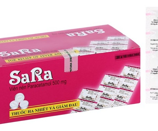 Sara 500mg (20 vỉ x 10 viên/hộp) | Thuốc điều trị các chứng đau và sốt ...