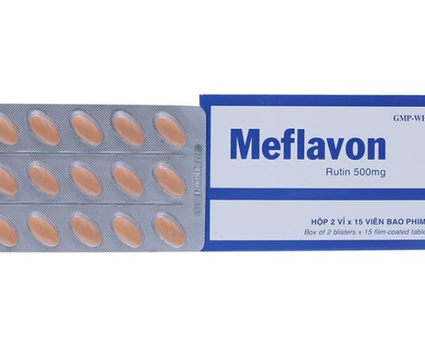 Thuốc trị trĩ, suy giãn tĩnh mạch Meflavon 500mg (2 vỉ x 15 viên/hộp)