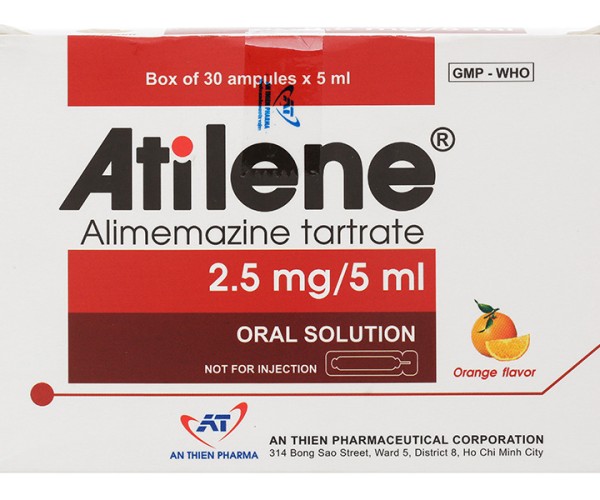 Atilene 2.5mg/5ml (30 ống/hộp) | Dung dịch uống chống dị ứng