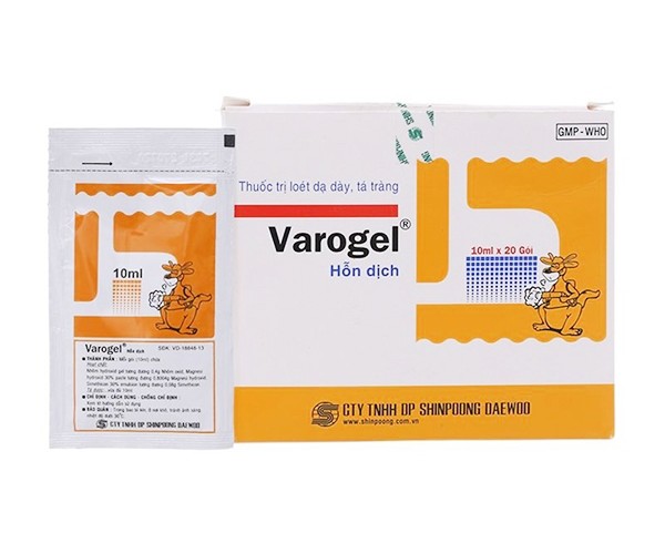 Thuốc trị viêm loét dạ dày, ợ chua, khó tiêu Varogel (20 gói/hộp)