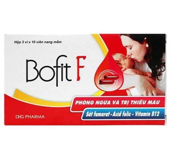 Bofit F (3 vỉ x 10 viên/hộp) | Thuốc phòng ngừa và trị thiếu máu do ...
